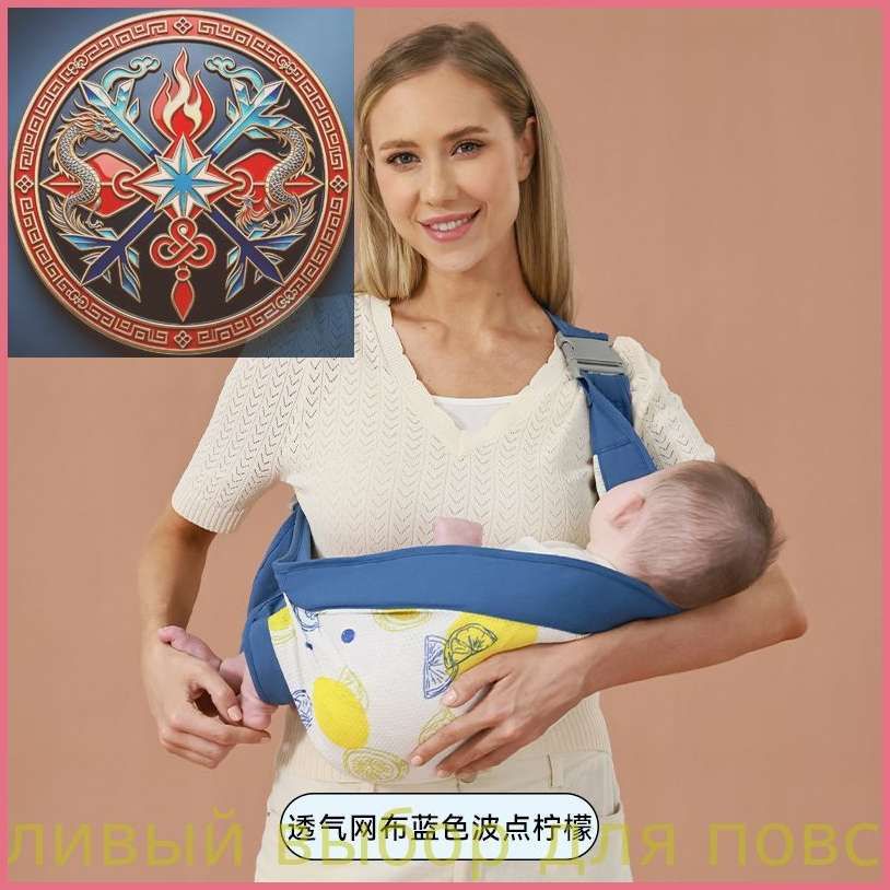 Переноска для новорожденных, слинг для ношения младенца спереди и лежа, удобный аксессуар для прогулок, освобождает руки родителям