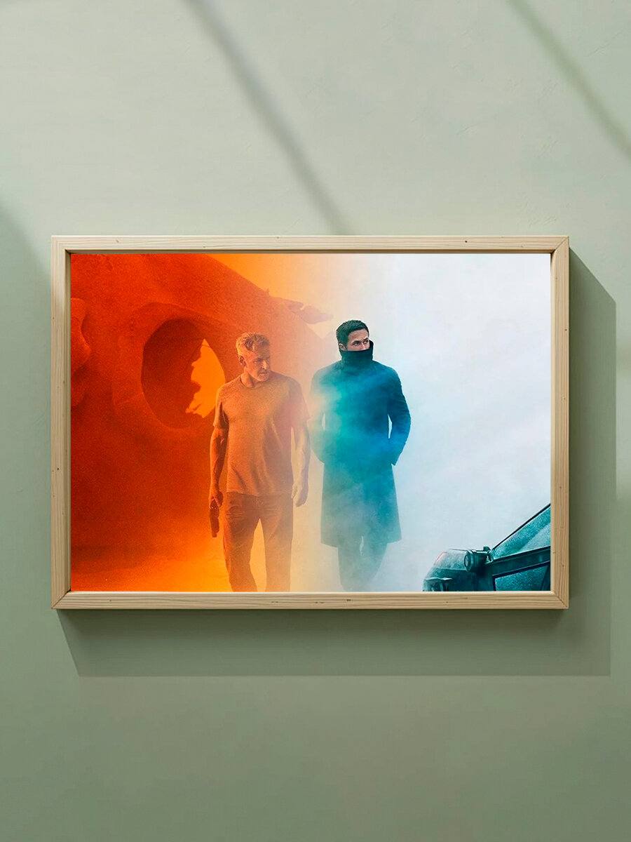 Постер, плакат на стену "Кей и Рик Декард - Бегущий по лезвию 2049 / Blade Runner 2049" 42 см х 29,7 см (А3), Без Рамы