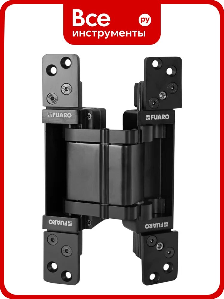 Петля скрытой установки Fuaro HH-180-200 (200 кг на 2 петли, 180 угол открывания) BL (черная) 63161