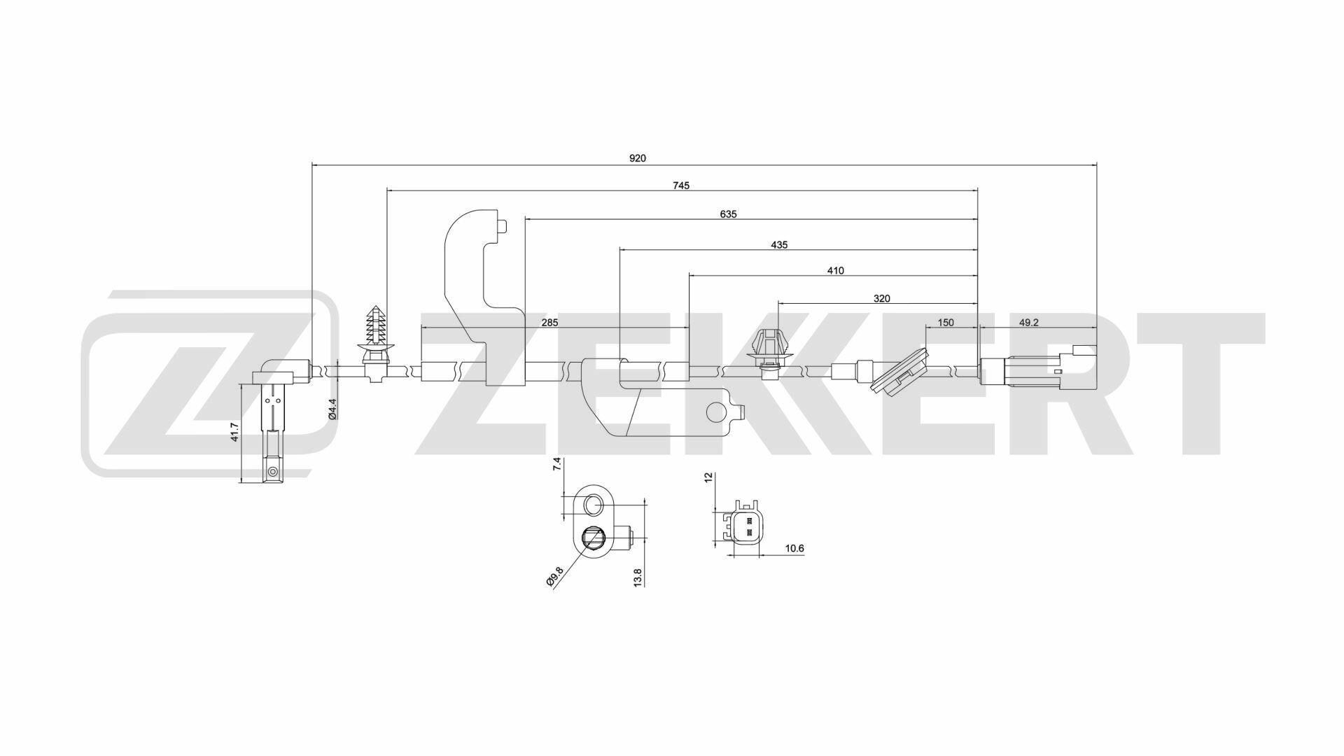 Датчик ABS передн. лев. для Dodge Caliber 06-, Jeep Compass 06-