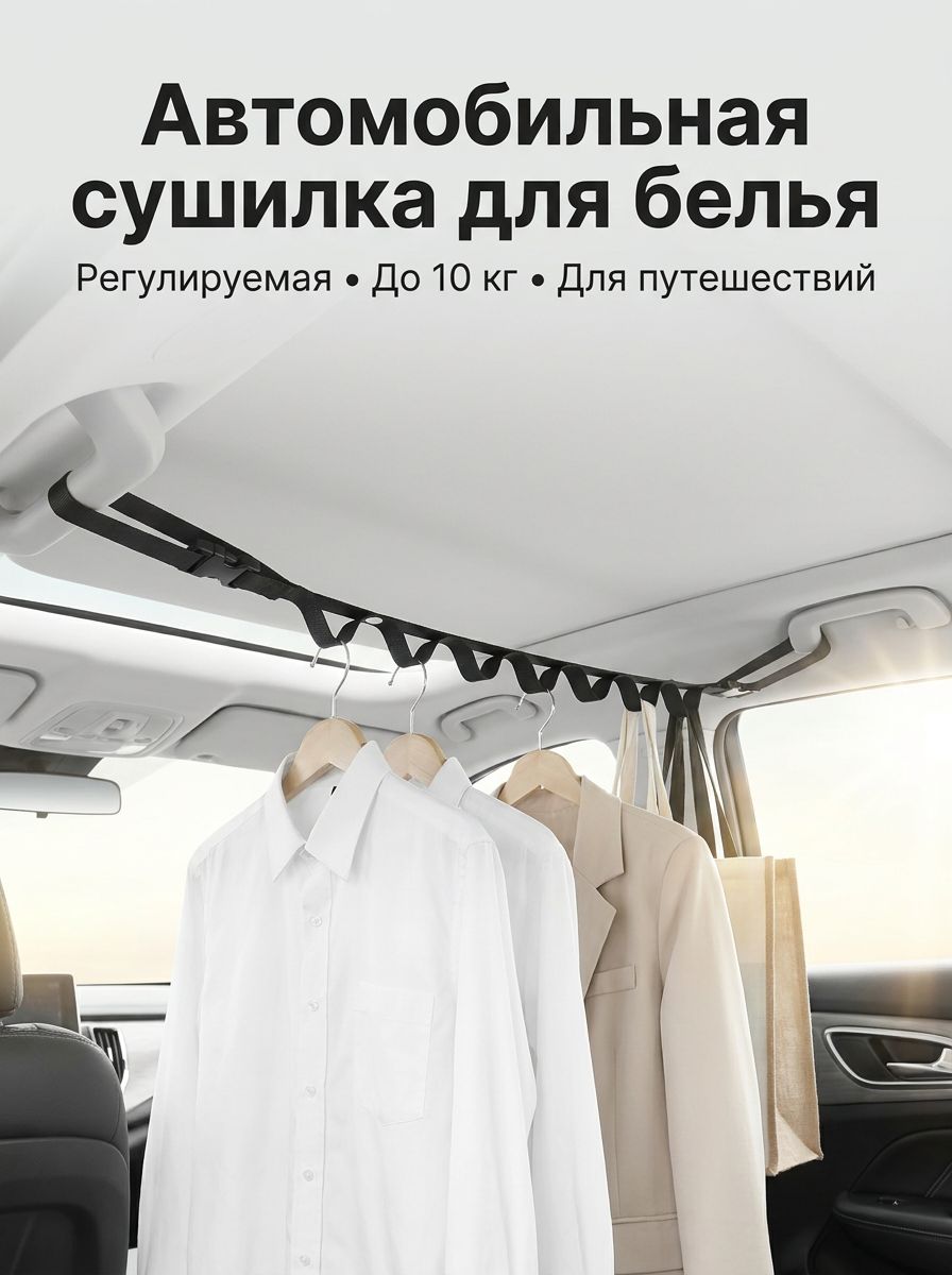 Вешалка-органайзер 4 см 1 шт черный матовый