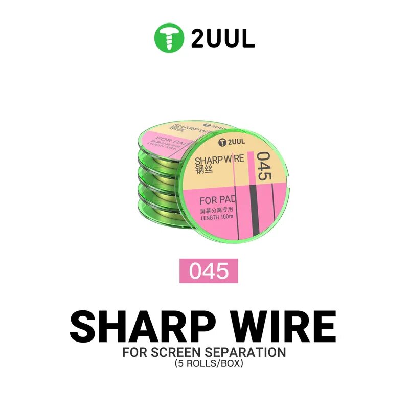 2UUL SHARP Wire 0,02/0,028/0,35/0045 мм разделительный провод для экрана телефона с плоским/изогнутым экраном, линия резки экрана планшета и часов