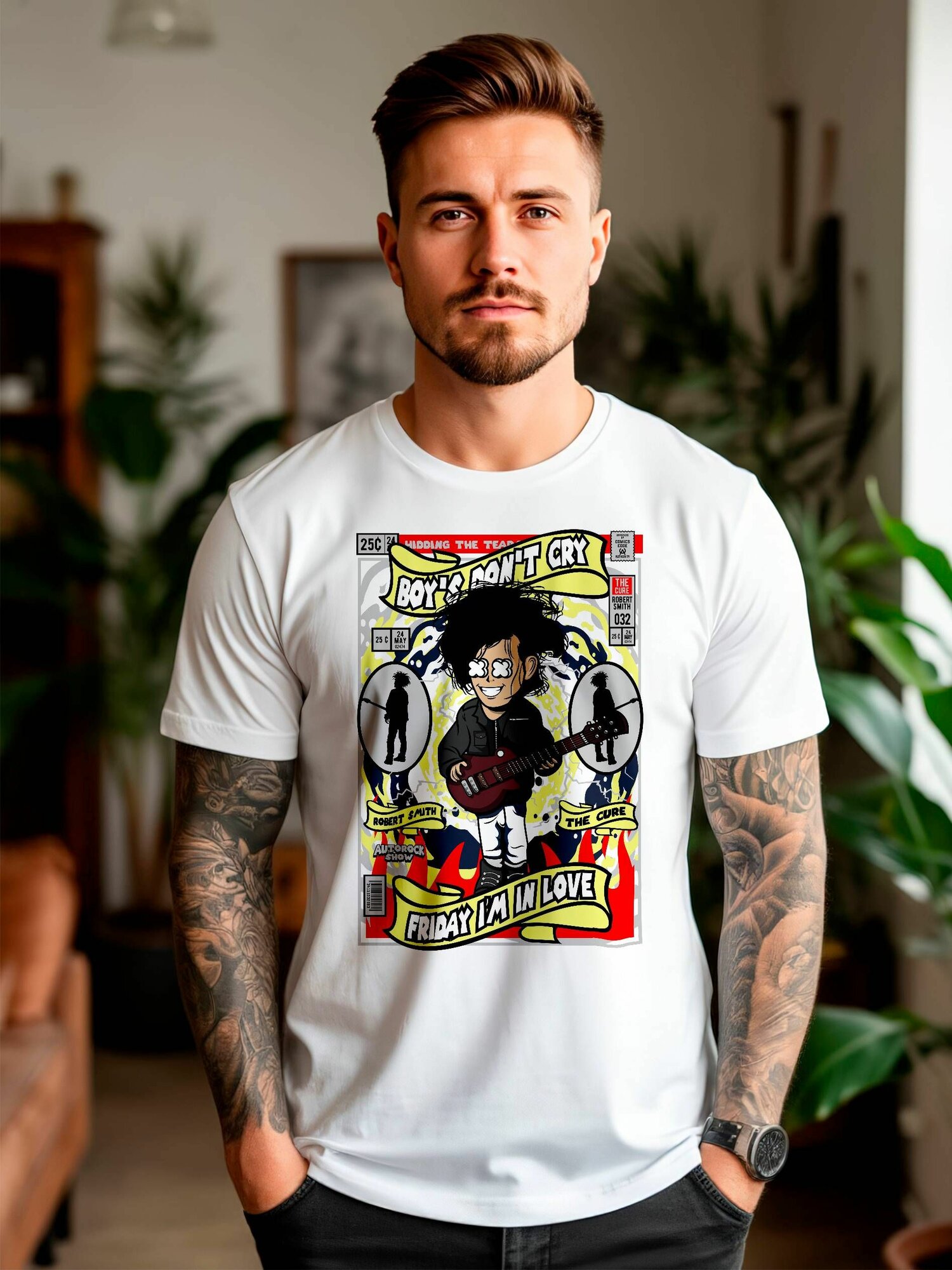 Футболка Robert Smith, размер M, белый — фото 1