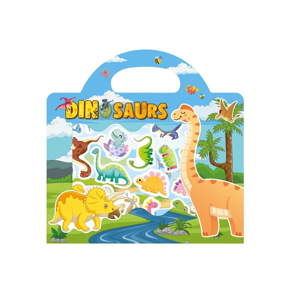 Многоразовая книжка-наклейка для детей 2-4 лет Dinosaurs