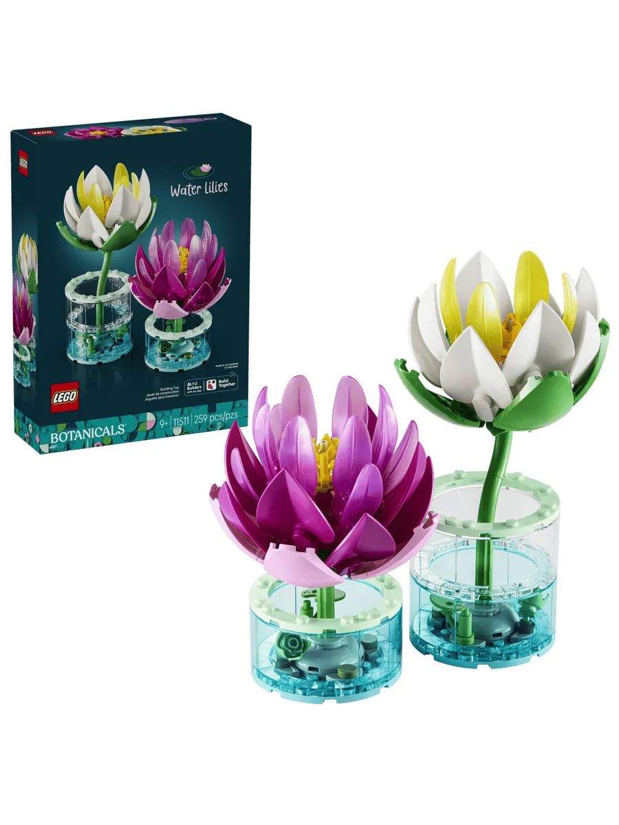 Конструктор LEGO Botanicals 11511 Водяные лилии, ботаническая коллекция цветов (259 деталей)