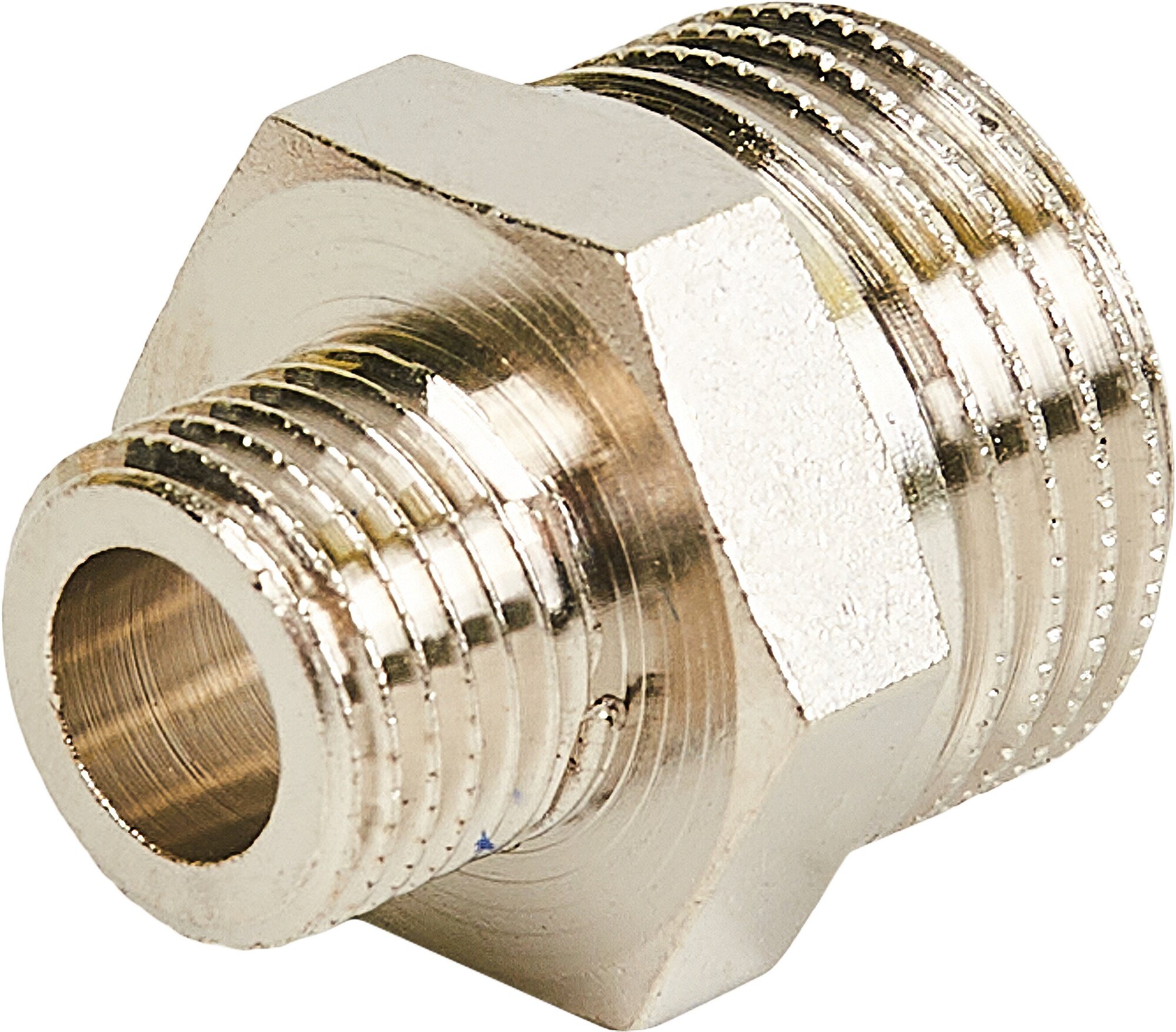 Ниппель переходной Stout 1/2"x1/4" НР никелированная латунь SFT-0004-001214