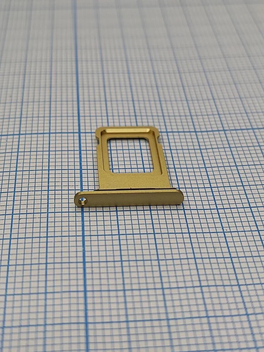 Держатель SIM-карты Apple iPhone Xr (золотой) сим лоток / слот