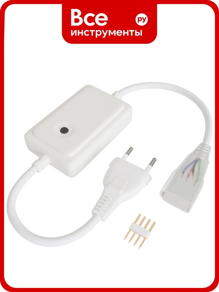 Контроллер Apeyron RGB, 220В, 500Вт, однокнопочный, для 17-49 неона smd 5050, 80 д/м, 10x18мм / 04-1 04-190