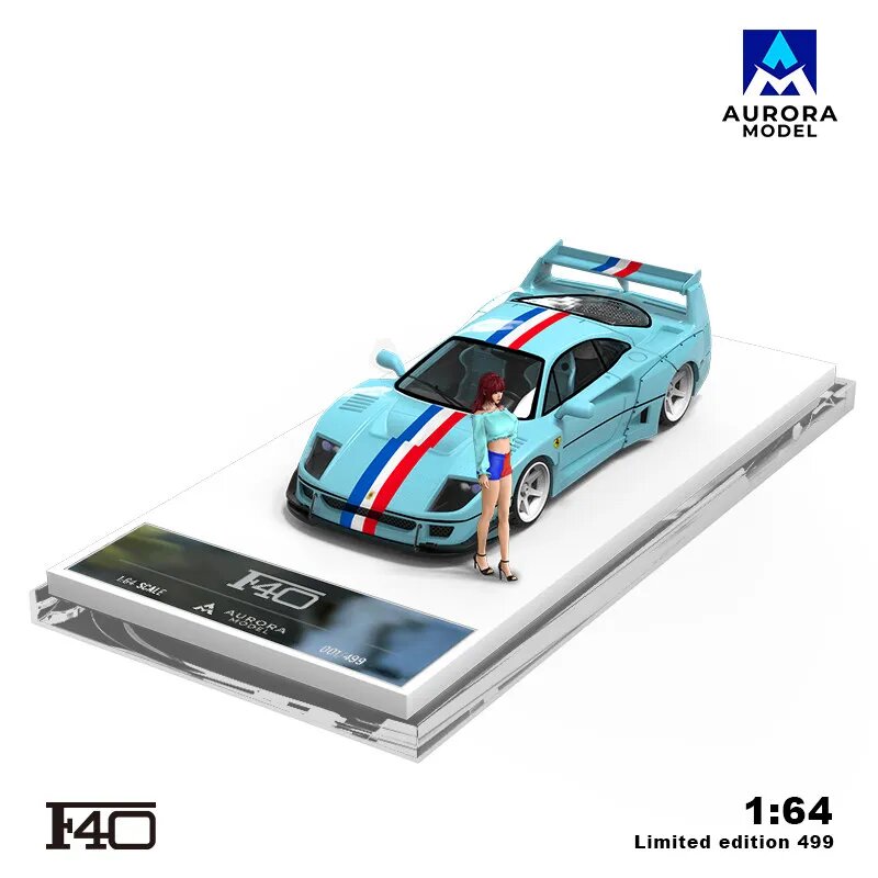 Madsty AM Aurora 1:64 металлическая модель Ferrari F40 для взрослых