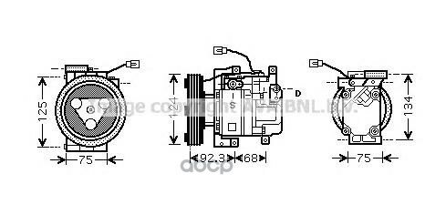Компрессор кондиционера MAZDA 3, 6, CX-7 (02>) Ava арт. MZAK219
