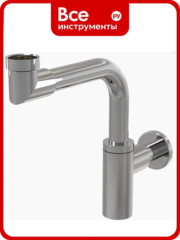 Сифон для умывальника Alcadrain A403 диам. 32 DESIGN, цельнометаллический 00030088