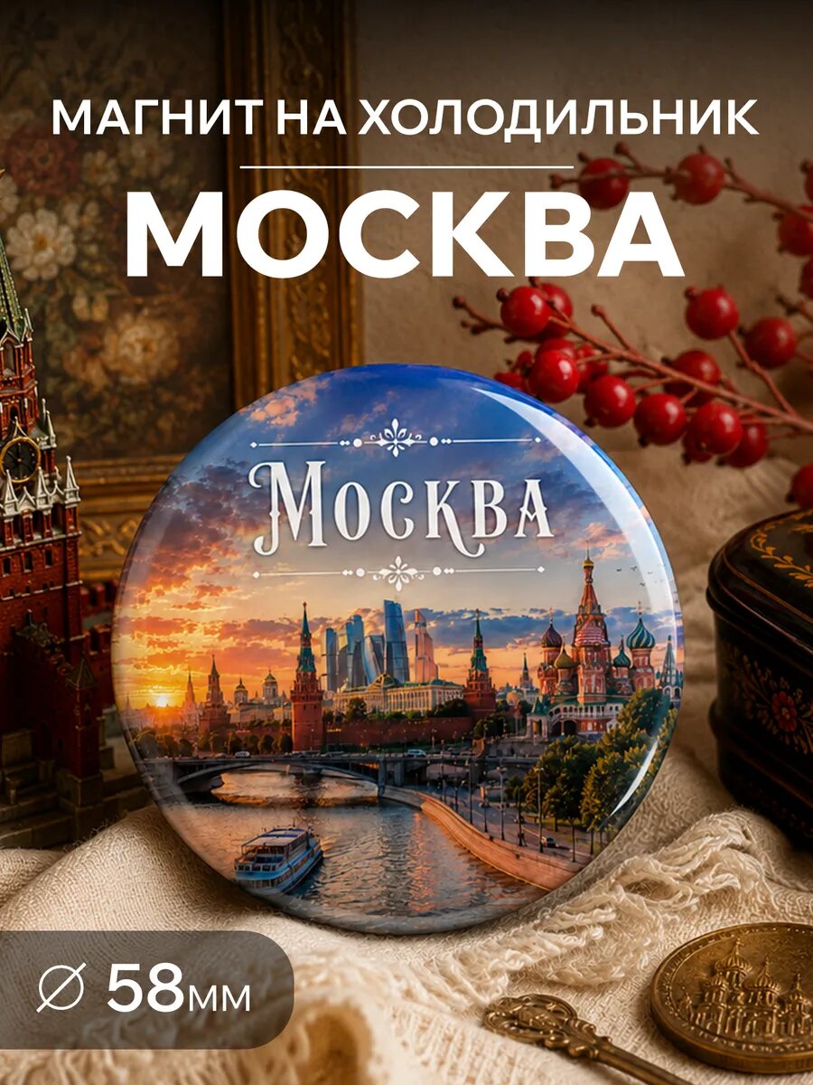 Магнит на холодильник Москва