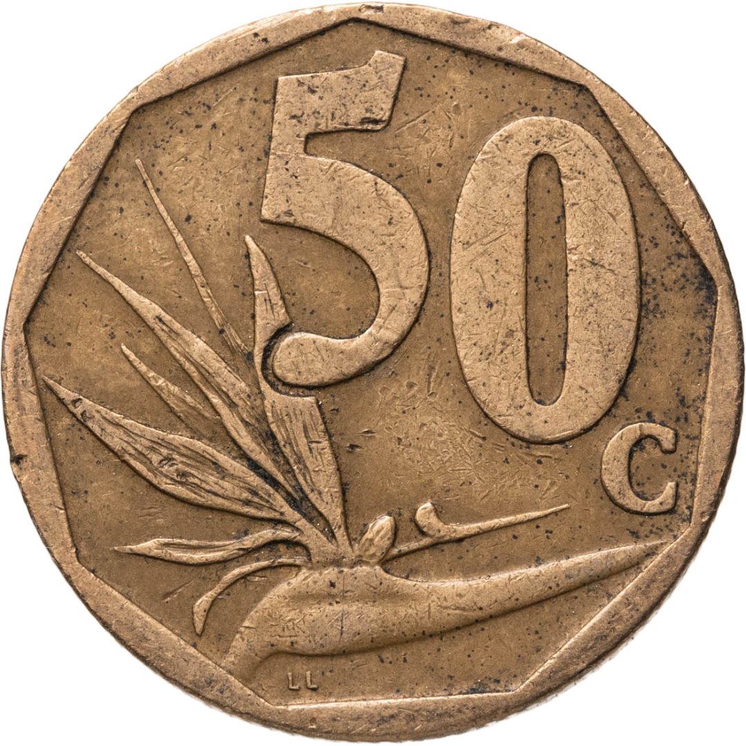 ЮАР 50 центов cents 2006, Сталь, в сохранности XF