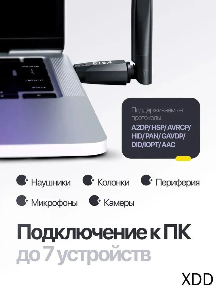 Bluetooth адаптер для ПК, Bluetooth версия 5.4 — фото 1