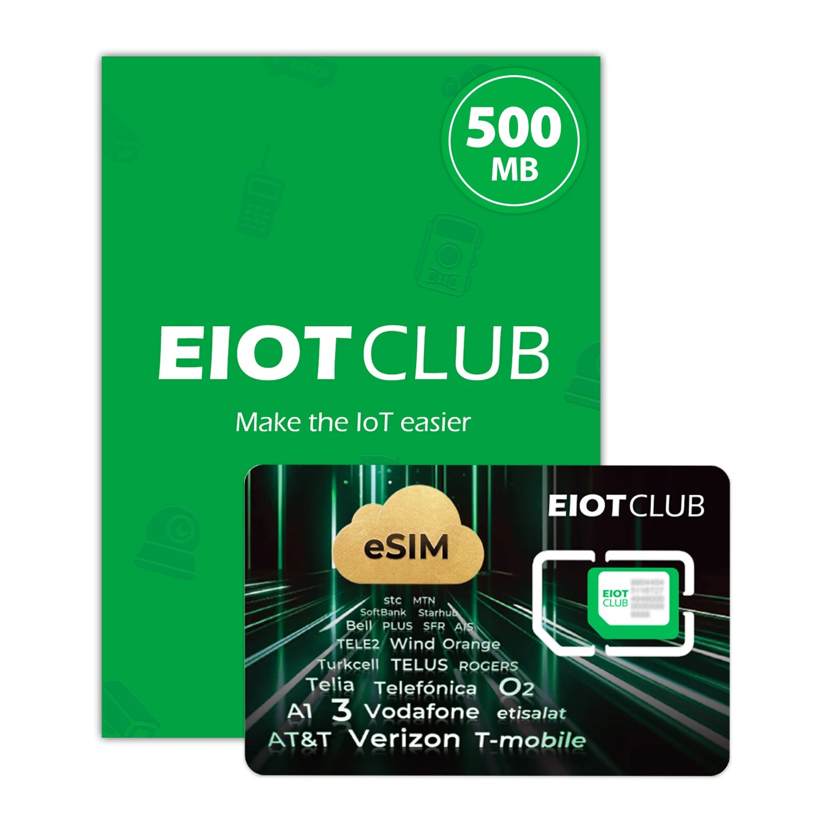 Физическая eSIM-карта EIOTCLUB Pro С Адаптером На 30 Слотов, Высокой Емкостью, eSIM Card with 500MB