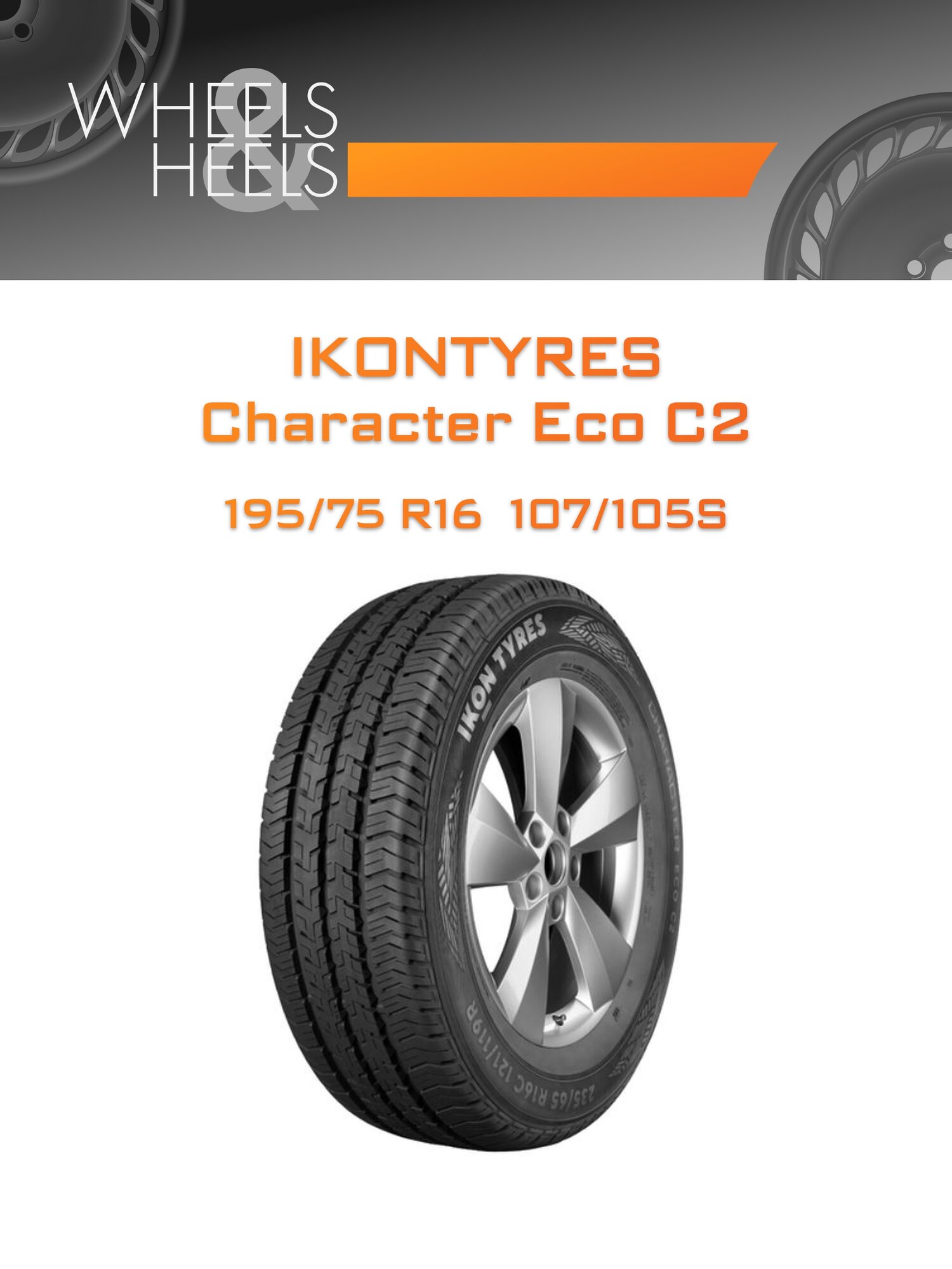 Шина автомобильная IKONTyres Character Eco C2 195/75 R16C 107/105S SUMMER, летняя, универсальная