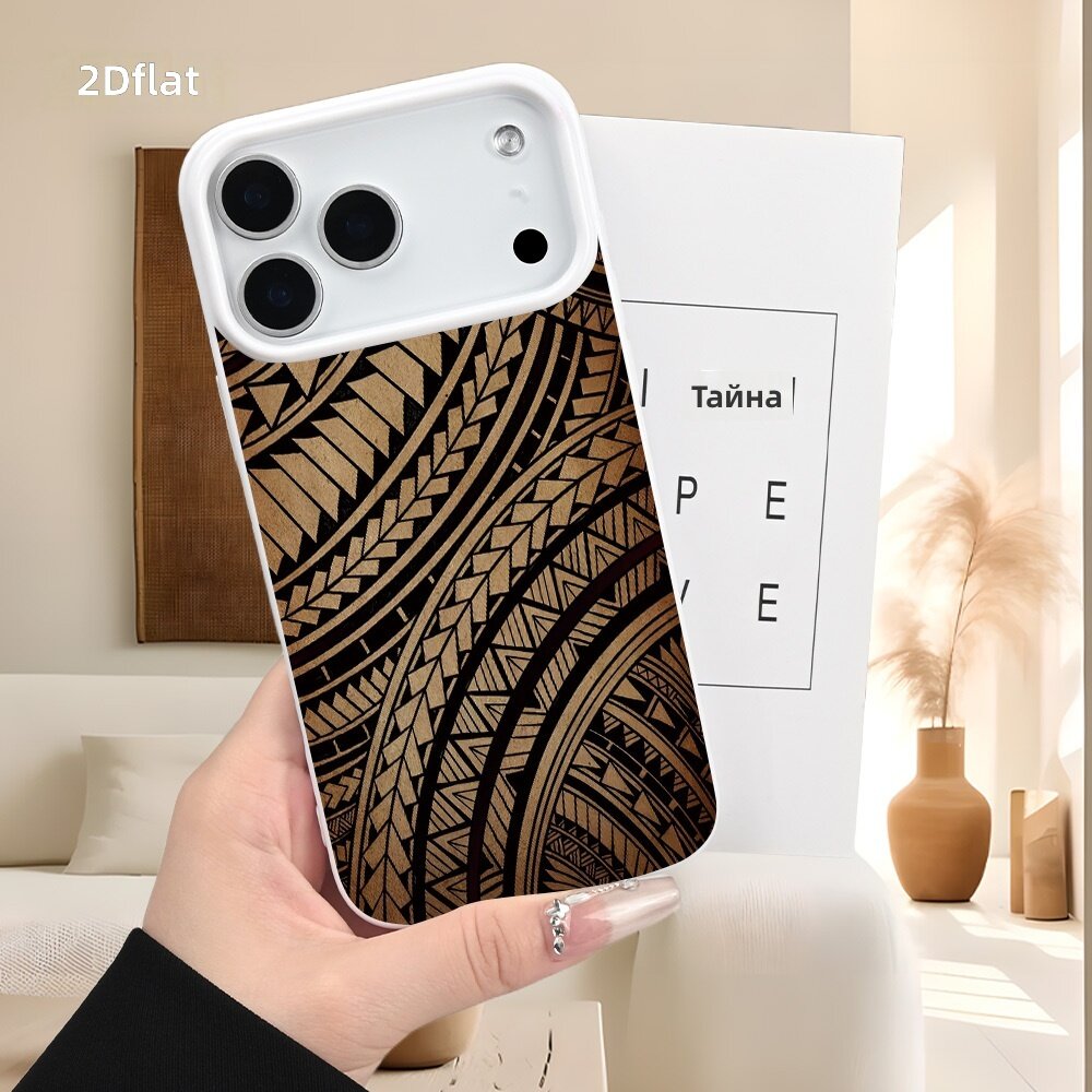 Чехол для смартфона 16 Pro, цвет: микс 1, с плоским 2D-дизайном, в этническом стиле, ударопрочный, с УФ-печатью, защита от пожелтения