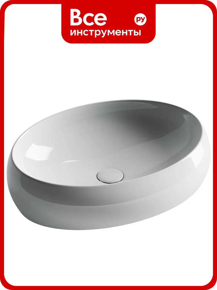 Умывальник-чаша накладная Ceramicanova Element овальная, 560х390х150 мм CN5033