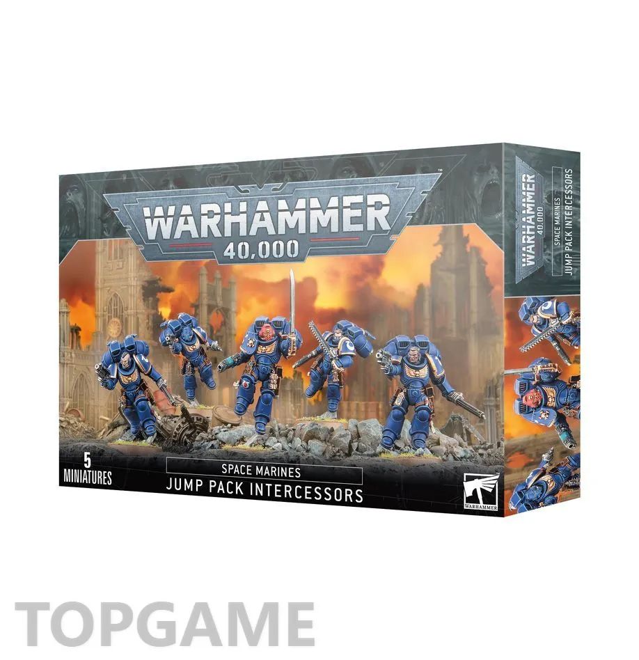 Набор миниатюр Warhammer 40000 Space Marines Jump Pack Intercessors