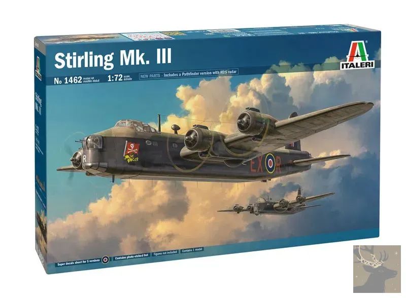 Сборная модель самолета Stirling Mk. III, масштаб 1/72