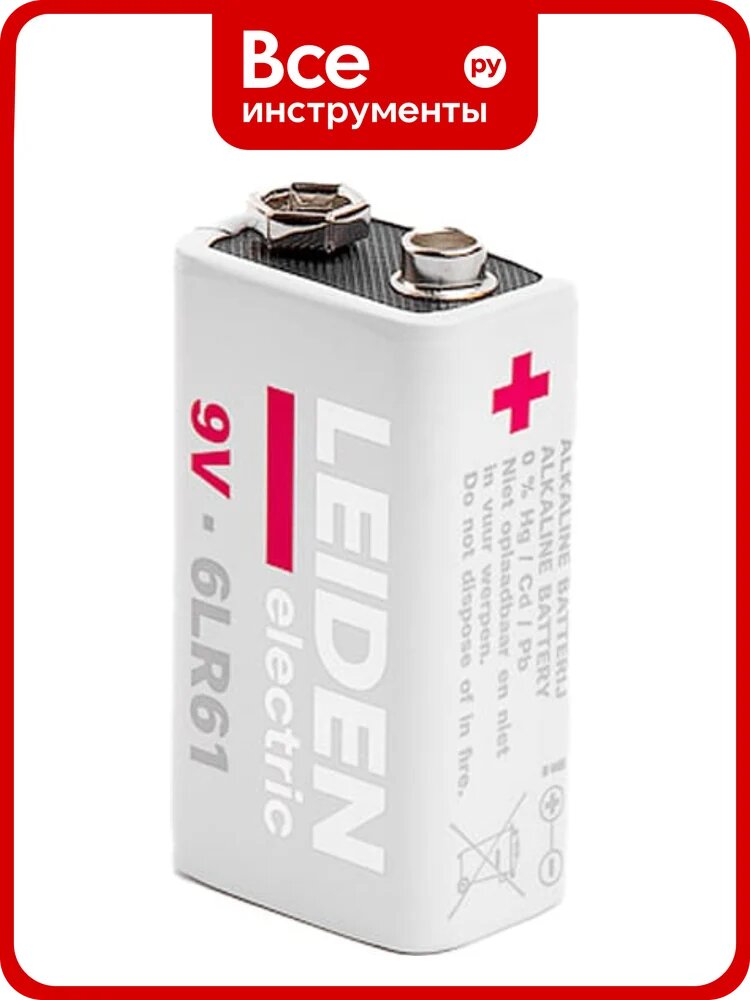 Батарейка LEIDEN ELECTRIC 6LR61 9 V алкалиновая 808003