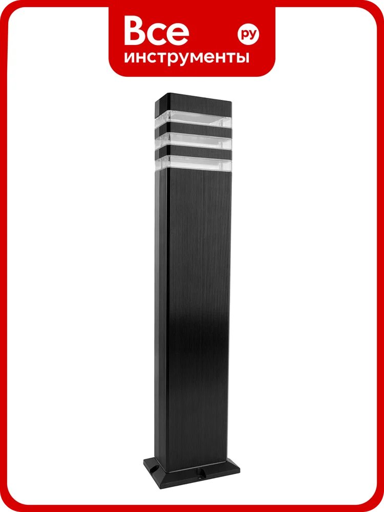 Светильник садово-парковый FERON ONE DH0808-P, столб, GU10 220-240V, черный пластик, 51542