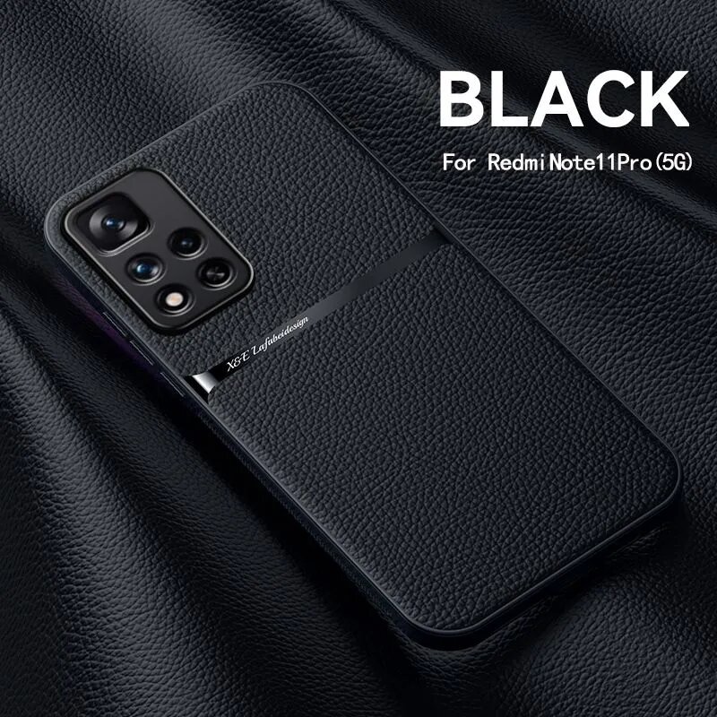 FASNYA Чехол для Redmi Note 11 Pro/ Note 11 Pro Plus 5G /чехол-Кожа на Редми Ноут 11 Про/ Ноут 11 Про Плюс 5G Чехол для телефона с защитой камеры магнитный автомобильный держатель