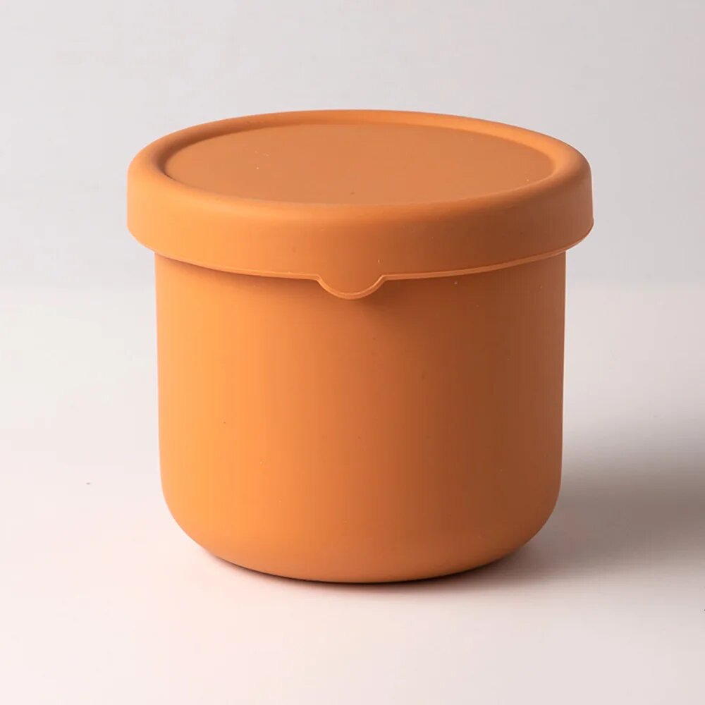 Прозрачный силиконовый ланч-бокс японского производства Оранжевый, Orange B