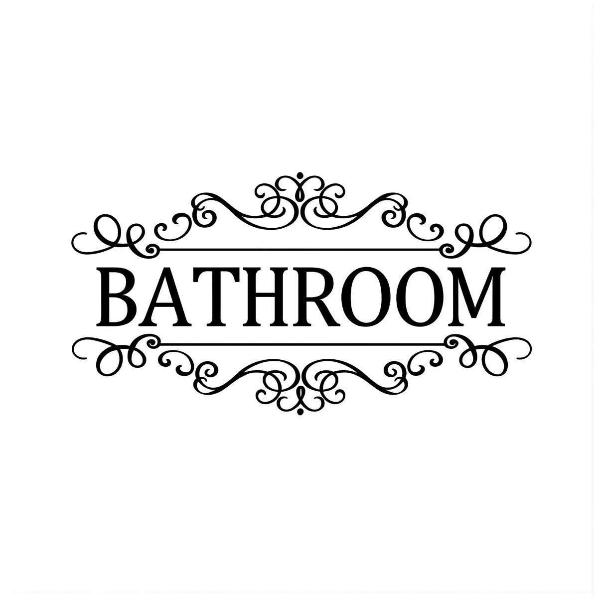 Стикер для дверной панели комплект из трех наклеек Bathroom Laundry Pantry размеры 15 на 30 см декоративный элемент для маркировки помещений интерьер дома, PH2389A Bathroom 15x30cm