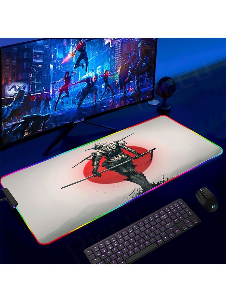 SAMURAI Коврик для мышки, XXL, коралловый, бежевый