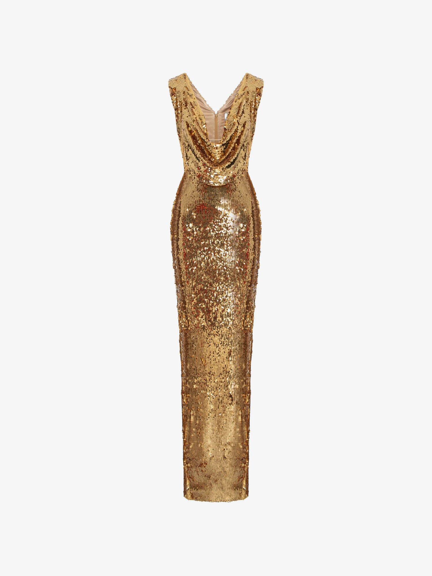Платье V:PM ATELIER Moore sequin-embellished cowl-neck maxi dress