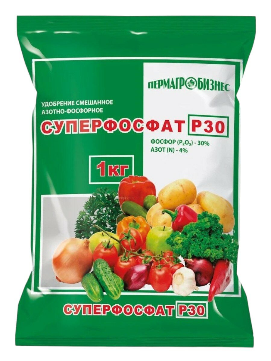 Удобрение Суперфосфат Р30 СМУ 1кг