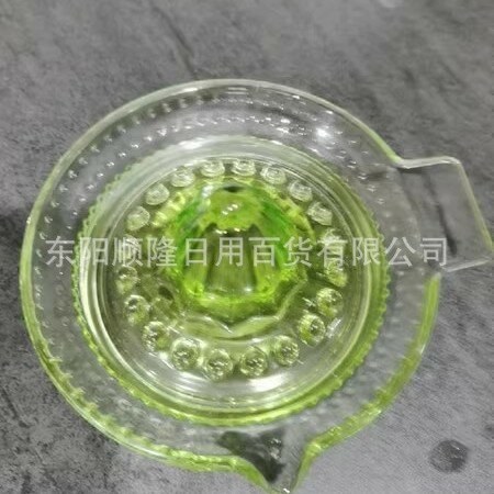 Малый зеленый ручной стеклянный соковыжималка для лимона и апельсина, компактная соковыжималка для домашнего