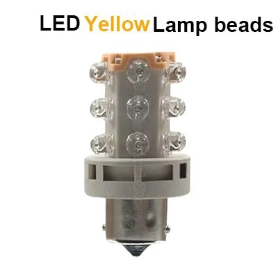 Светодиодная сигнальная лампа B15 трехцветная 12В 24В 110В 220В Yellow DC24V