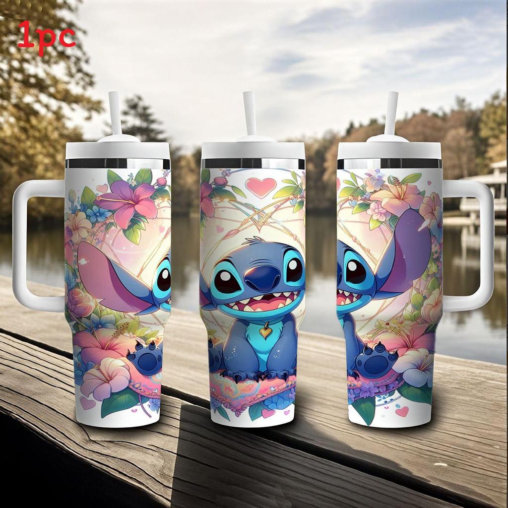 Термос из нержавеющей стали с ручкой 40oz для путешествий и подарков подарок stitch hreat
