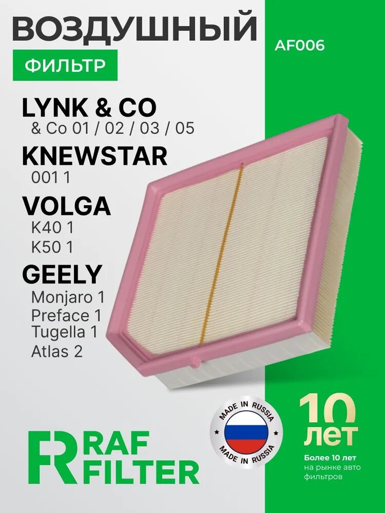 Фильтр воздушный Geely Atlas 2 / Monjaro 1 / Preface 1 / Tugella 1, Lynk & Co (01 02 03 05), ОЕМ: 32146443 2032061800 31474521