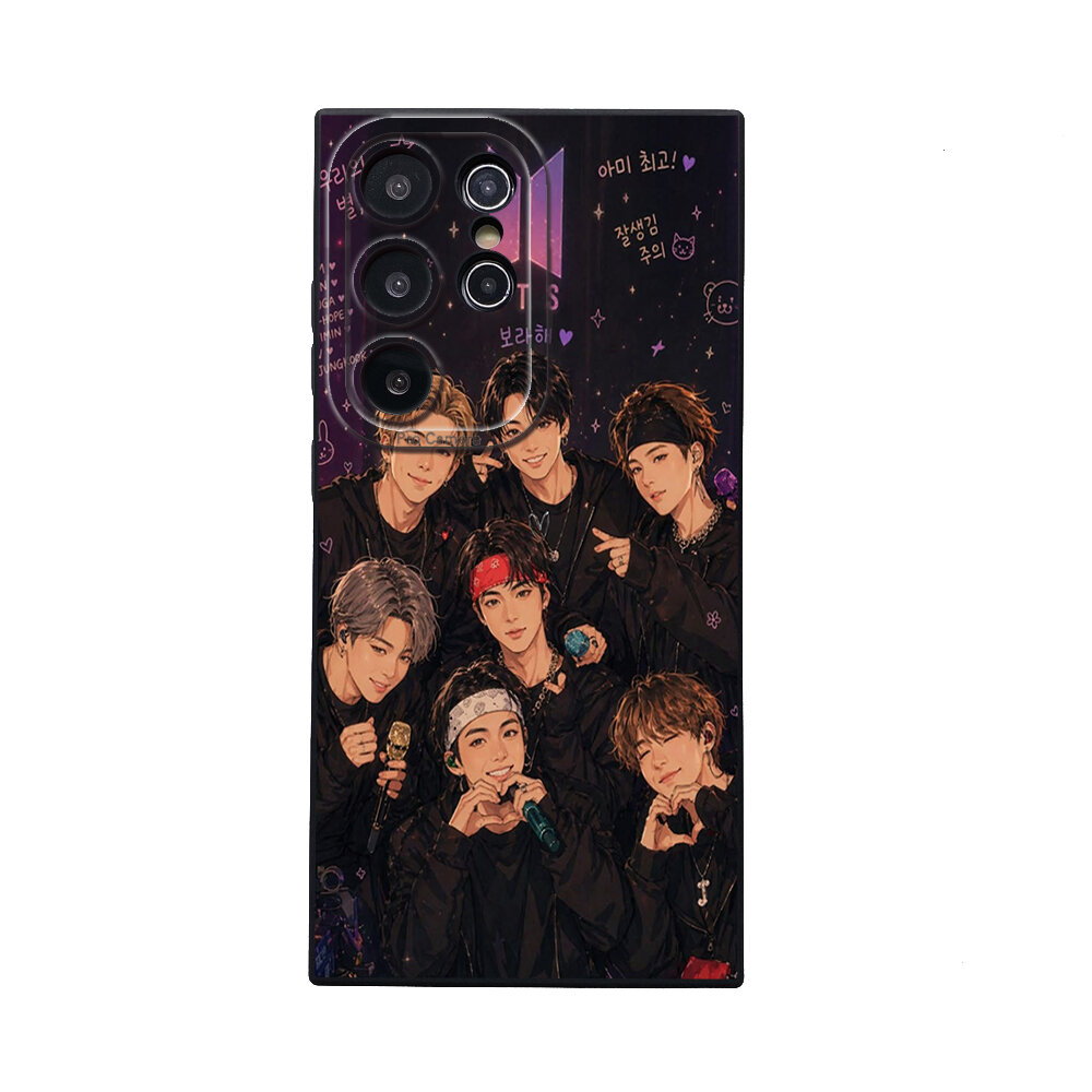 Чехол для телефона Samsung Galaxy S23 Ultra с симпатичным принтом BTS BT21 в мягкой обложке