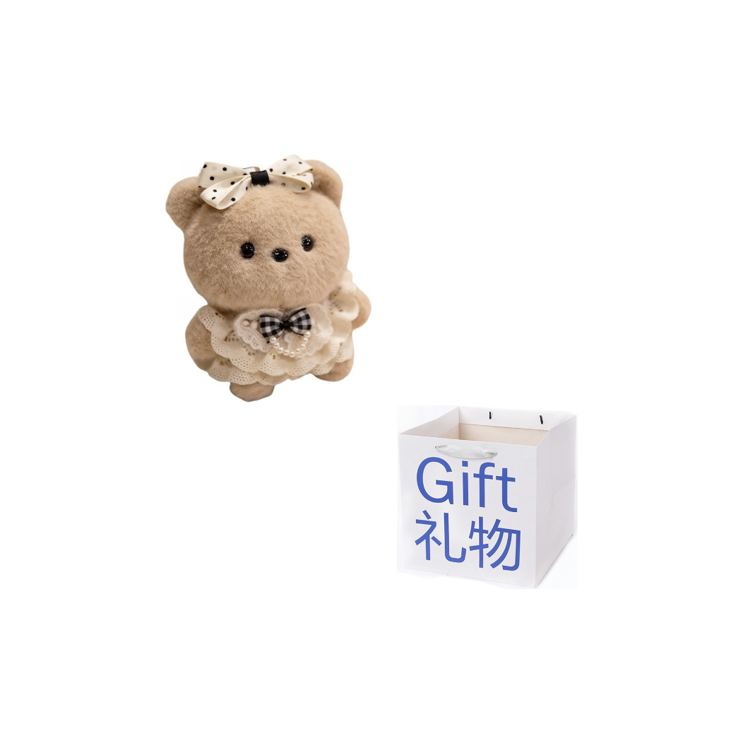 77 SEVEN DREAM Милый стиль Sweetheart Bear и CHANEL Кролик Брелок Кукла Плюшевый Украшение 13 см Длина Тела 13cm