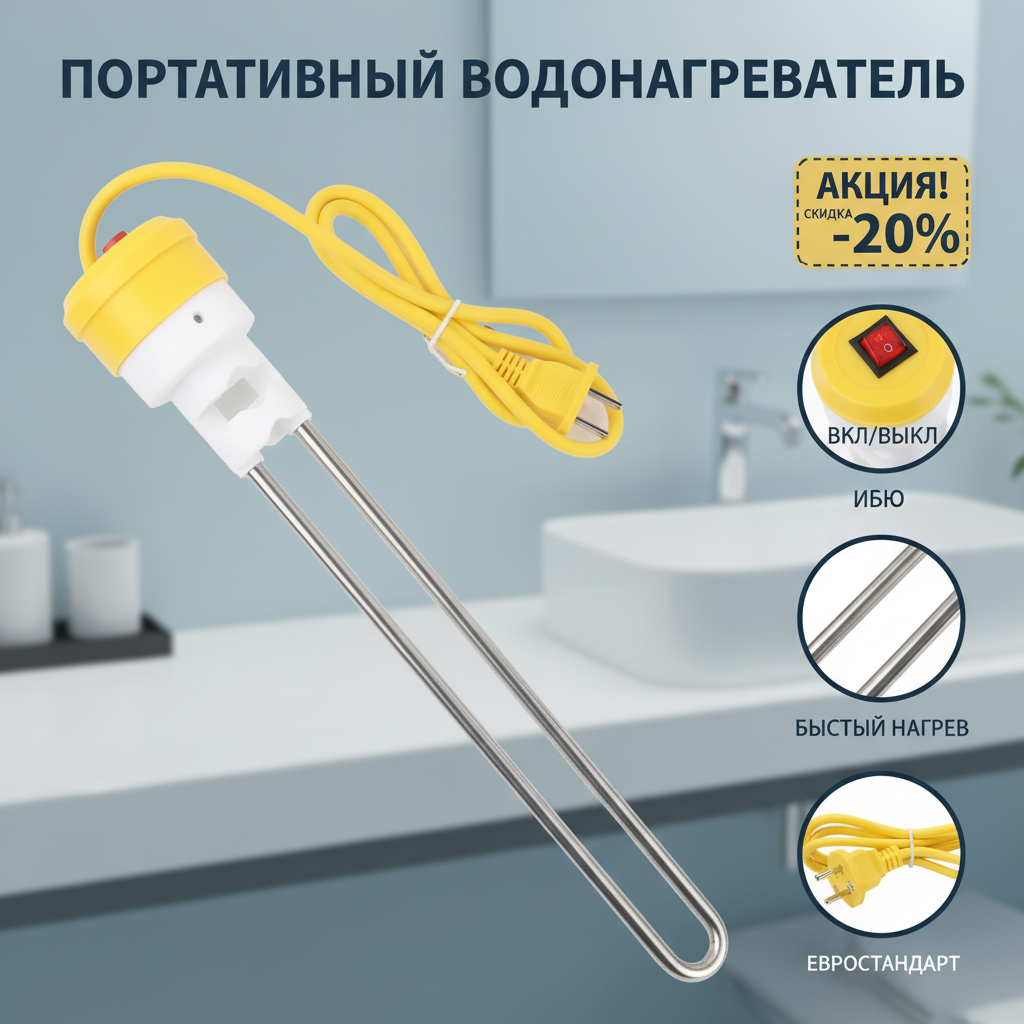 Электрический водонагреватель для бассейна Ashata 1000 Вт 220В