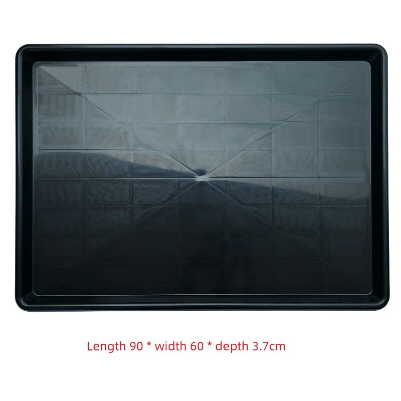 Надежный пластиковый поддон для навоза кроликов, размеры 90x60x3.7 см, черный цвет