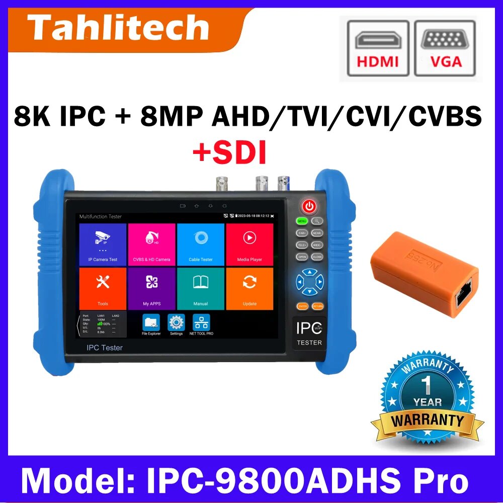 TahLiTech IPC-9800MOVTADHS Pro Тестер CCTV IPC-9800ADHS Pro