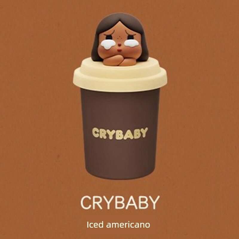 Фигурный ароматический свечной держатель Pop Mart Crybaby Coffee Factory с ароматом ледяного винного американо,