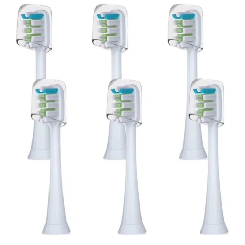 Насадки для зубных щеток SOOCAS X3 X5 V1 X3U 6шт. 6PCS White