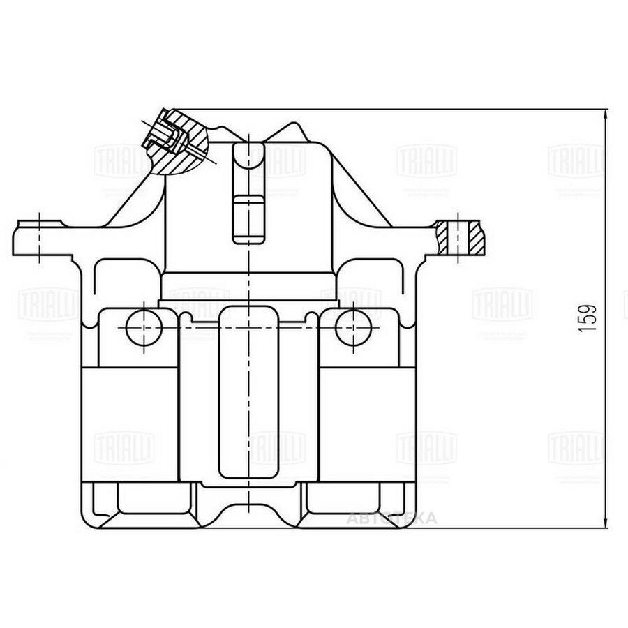 Суппорт тормозной CITROEN BERLINGO (96-)/PEUGEOT PARTNER (96-)/(08-) перед. лев. D=54мм TRIALLI CF800469