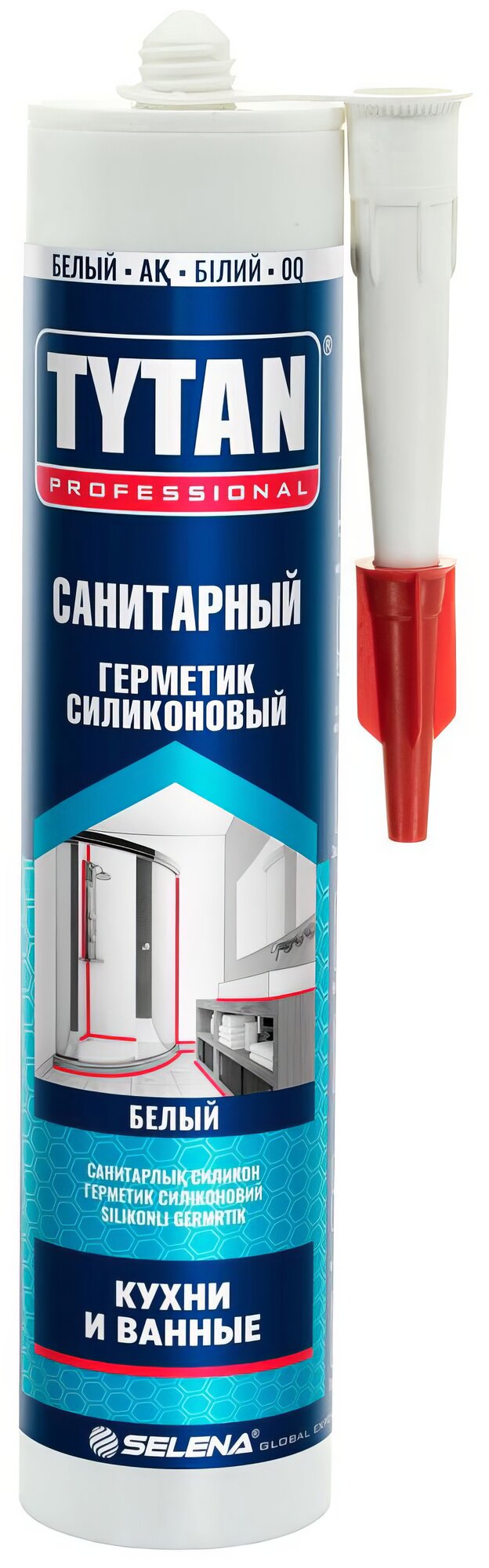 Герметик силиконовый Tytan санитарный уксусный белый 280 мл