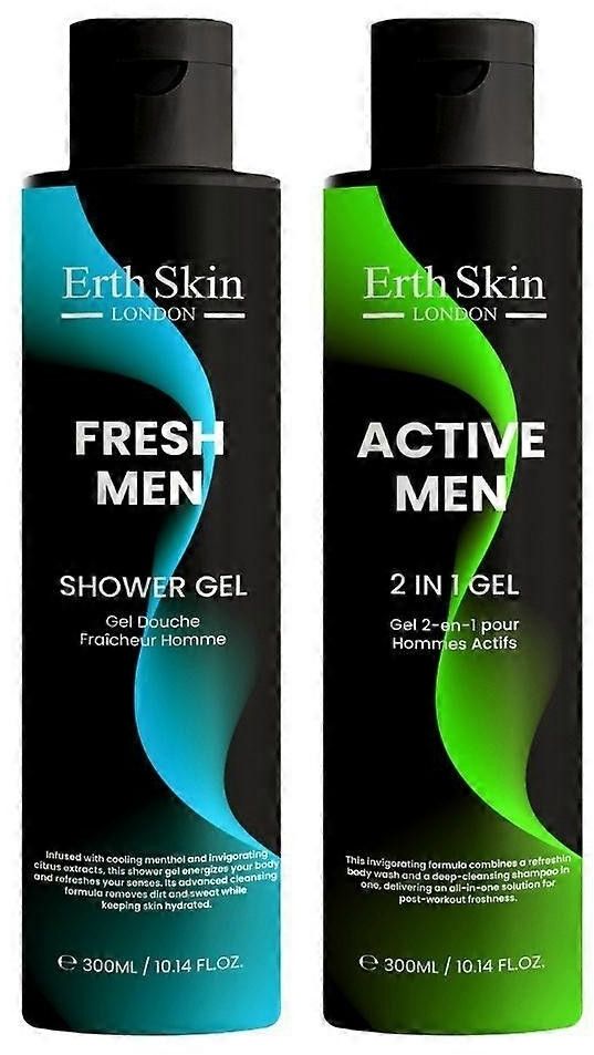ErthSkin London Набор уходовой косметики Active Men 2 In1 Gel, resh Men Shower Gel 2 х 300 мл