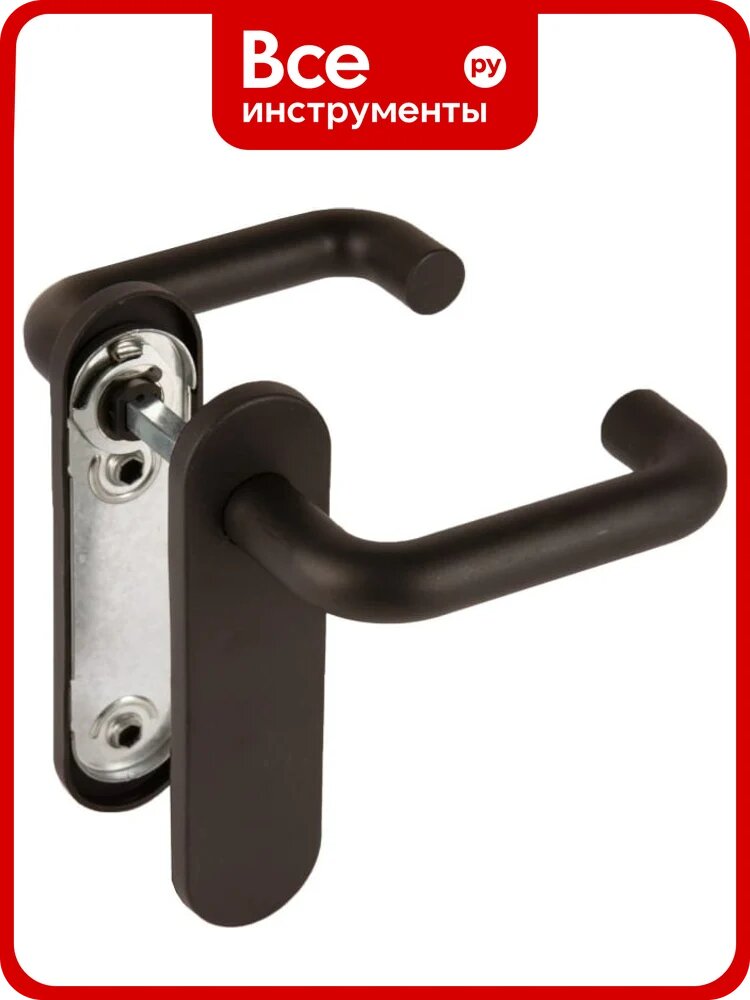 Ручка дверная Fuaro FP. DH172.0433 W/CYL HOLE NE (9x140) без отверстий под ЦМ BL-24 черный 50151
