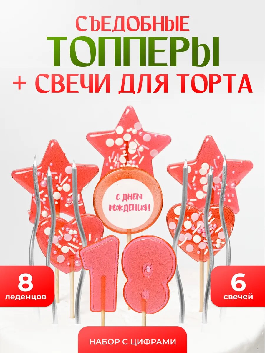 Топпер на торт 18 лет