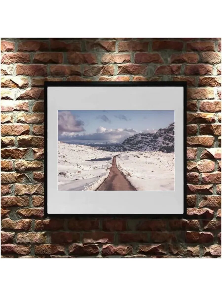 Плакат "Дорога среди заснеженных гор" Cool Eshe А2