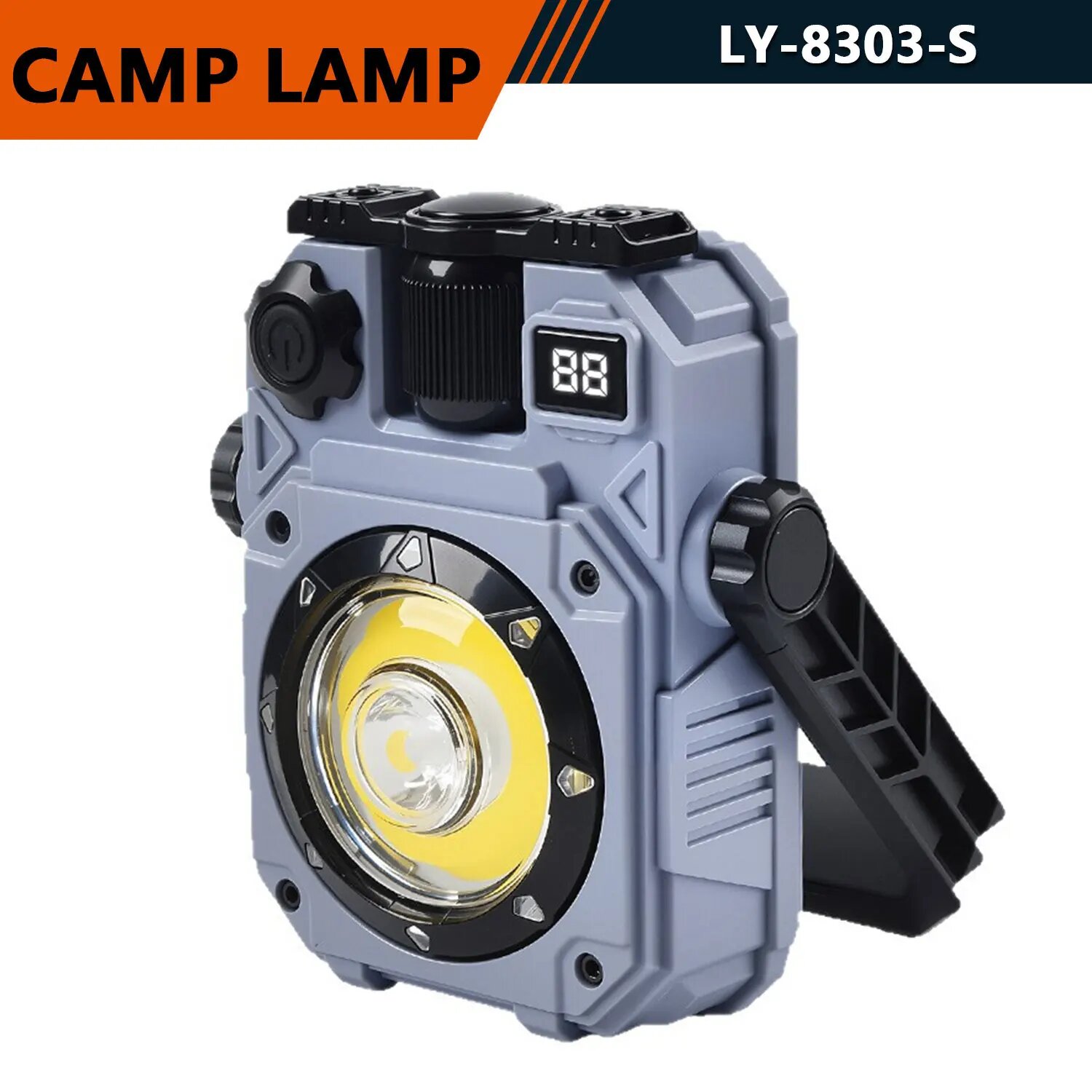 Портативный LED фонарь LY-8303-S gray 3600 мАч